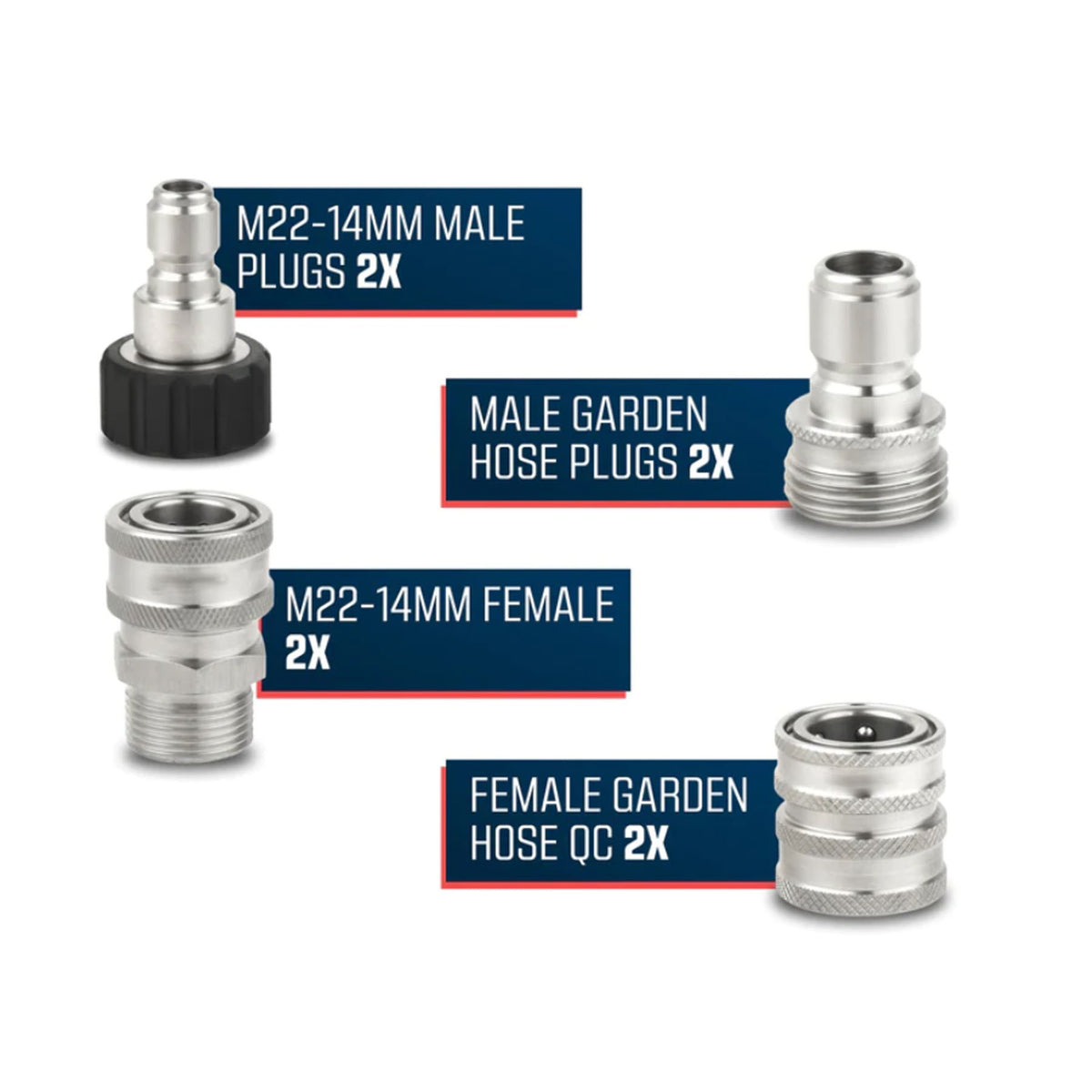 Cleanskin Stainless Steel 8-Piece Quick Connect Upgrade Kit – The ...